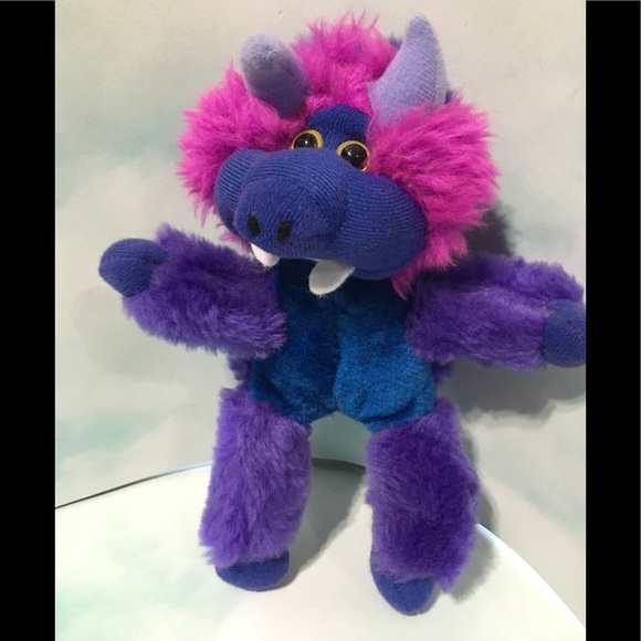 Animal Play Things | Toys | Monster Plush 8s Purple Blue Horns Teeth ...